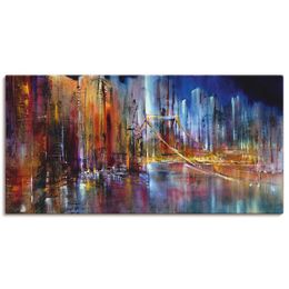 Artland Leinwandbild &raquo;Stadtansicht I&laquo; Amerika 1 Stk. tlg. auf Holzrahmen gespannt bunt B/H/T: 150cm x 75cm, Leinwandbild Amerika Querformat, 1 Stk.