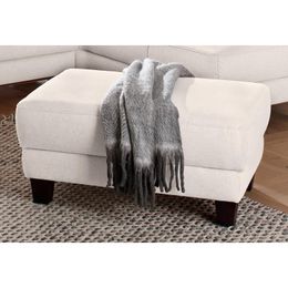 OTTO home Hocker &raquo;Trondheim&laquo; mit Stauraum, Federkern beige Struktur fein (100% Polyester);Flachgewebe (100% Polyester);Luxus-Microfaser (90% Polyester