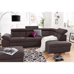 exxpo - sofa fashion Ecksofa &raquo;Spring, super bequem und komfortabel mit Armteil- und Kopfteilfunktion&laquo; wahlweise mit Bettfunktion und Bettkasten, L-