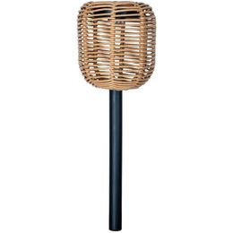 Luxform Gartenleuchte &raquo; Stake Light Rattan&laquo; LED-Modul 1 Stk. Warmwei&szlig; LED-Gartenleuchte, inkl. Fernbedienung, Timerfunktion, aus Kunststoff braun H: 