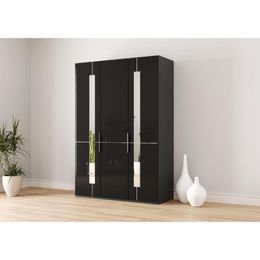 Musterring Kleiderschrank &raquo;Imola W&laquo; Einlegeb&ouml;den und Kleiderstangen, mit Glast&uuml;ren inklusive Zierspiegel grau Floatglas, Holzwerkstoff B/H/T: 148,4cm x 236cm x 