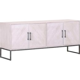 GUTMANN FACTORY Sideboard Kommode, Breite 160 cm wei&szlig; Massivholz B/H/T: 160cm x 70cm x 48cm, Mango, 4 Stk.