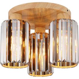 NOWA Deckenleuchte &raquo;RUN&laquo; E27 1 Stk. Deckenlampe, Kristalle, Wohnzimmer braun 3, &Oslash; 13,5cm H: 25cm, 1 Stk.