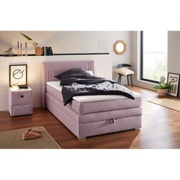 Jockenh&ouml;fer Boxspringbett &raquo;"Amira", mit Bettkasten und Topper&laquo; erh&auml;ltlich in den Breiten 120,140 & 180cm rosa Bezug: 100% Polyester;Topper und Matratzenspiegel: 