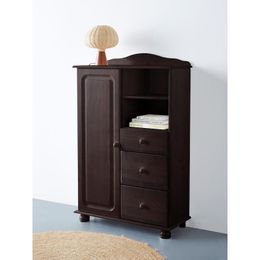 OTTO home Highboard &raquo;Mette&laquo; Stauraumschrank mit 3 Schubladen und verstellbaren Einlegeb&ouml;den braun FSC -zertifiziertes Massivholz B/H/T: 80cm x 125cm x