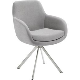 Musterring Esszimmerstuhl &raquo;Tavia&laquo; (Set) 2 Stk.Stativgestell Edelstahl, wahlweise mit Drehfunktion, diverse Farben silber B/H/T: 62cm x 86cm x 66cm, 2 Stk., 