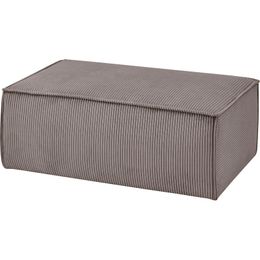 OTTO home Hocker &raquo;SHERWOOD Cord Polsterhocker&laquo; passend zur Polster-Serie SHERWOOD grau 100% Polyester B/H/T: 102cm x 42cm x 69cm, Cord