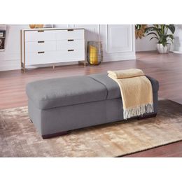exxpo - sofa fashion Hocker &raquo;Salerno, Bankhocker mit tollem Sitzkomfort&laquo; zeitlos und elegant grau B/H/T: 140cm x 46cm x 67cm, Luxus-Microfaser