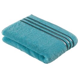 Vossen Badetuch &raquo;Cult de Luxe&laquo; mit Glanzbord&uuml;re blau Walkfrottee, Walkfrottee B/L: 67cmx140cm, 1 Stk., Walkfrottee