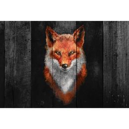 ARCHITECTS PAPER Fototapete &raquo;Atelier 47 Polygon Fox 2&laquo; Holz glatt Vlies, Wand, Schr&auml;ge, Decke bunt Vlies B/L: 4m x 2,7m