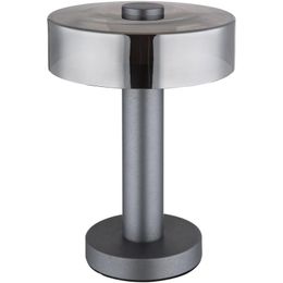 Globo LIGHTING LED Tischleuchte &raquo;GRANT&laquo; LED-Modul 1 Stk. Warmwei&szlig; Tischlampe, Design, modern, Glas grau 1, &Oslash; 22cm H: 31cm, 1 Stk.
