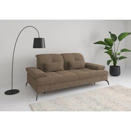 Sit & More sit&more 3-Sitzer &raquo;Amica, inkl. Sitztiefenverstellung und Armteilverstellung&laquo; wahlweise mit Kopfteilverstellung und Schlaffunktion braun 100% 