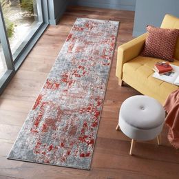 FLAIR RUGS L&auml;ufer &raquo;Wonderlust&laquo; rechteckig 10 mm H&ouml;he orange Kunstfaser B : 80cm 1 Stk., 10mm, L: 300cm