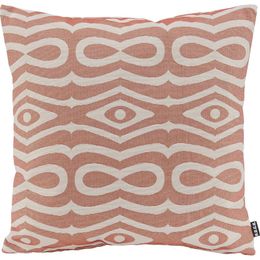 HOCK Dekokissen &raquo;Ruby&laquo; mit Strukturmuster, Kissenh&uuml;lle mit F&uuml;llung, 1 St&uuml;ck orange Baumwolle, Polyester B/L: 50cm x 50cm, 1 Stk.