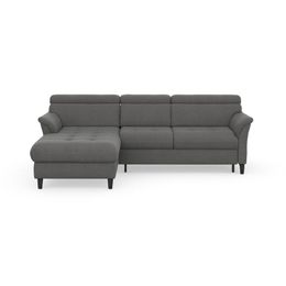 Sit & More sit&more Ecksofa &raquo;Marano L-Form&laquo; inklusive Kopfteilverstellung, optional Schlaffunktion & Bettkasten grau 98% Polyester, 2% Polyamid B/H/T: 257cm x 