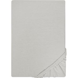 Biberna Spannbettlaken &raquo;Leila&laquo; Bettlaken aus 100% Baumwolle, f&uuml;r Matratzenh&ouml;hen bis 22 cm grau Jersey, Obermaterial: 100% Baumwolle B/L: 200cm, 1 Stk., Jersey