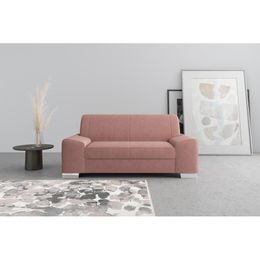 DOMO collection 2-Sitzer &raquo;Anzio in kubischer Formensprache, flache Armlehnen, Breite 184cm&laquo; wahlweise mit Federkern lila B/H/T: 184cm x 85cm x 93cm, 