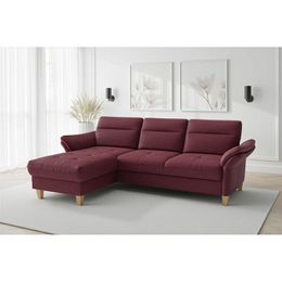 Sit & More sit&more Ecksofa &raquo;Pamela, L-Form, B:230 cm&laquo; mit Federkern und Liegefl&auml;che aus Originalstoff 100% Polyester B/H/T: 230cm x 90cm x 164cm, Luxus-