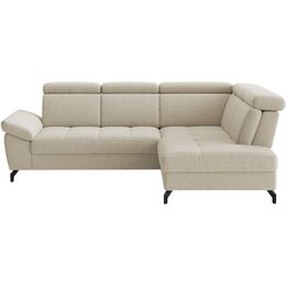 Sit & More sit&more Ecksofa &raquo;Vanity; L-Form, B. 254 cm&laquo; Inkl.Sitz-,Kopf-und Armteilverstellung 100% Polyester B/H/T: 254cm x 84cm x 197cm, Cord, Ottomane rechts,