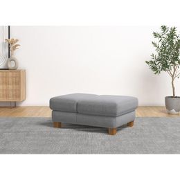 Home Affaire Polsterhocker &raquo;Dundee&laquo; mit Klappfunktion - wie ein Sessel nutzbar grau Flachgewebe 100% Polyester B/H/T: 75cm x 46cm x 109cm, Flachgewebe