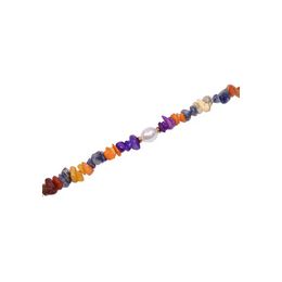 Firetti Damen Collier &raquo;Schmuck Geschenk Halsschmuck Halskette Edelstein Farbstein Achat&laquo; mit Achat, Sodalith, Karneol, Quarz - mit Perle (imitiert) 