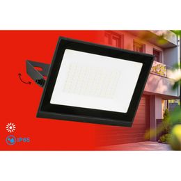 Briloner Leuchten LED Flutlichtstrahler &raquo;VARO&laquo; LED-Modul 1 Stk. 17,5x18,5x3 cm, Garage, Garten, Auffahrt schwarz 1, H: 185cm, 1 Stk.