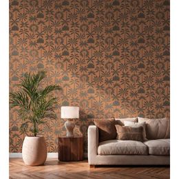 A.S. Cr&eacute;ation Vliestapete &raquo;Cuba II Palmen Silhouette&laquo; Retro floral tropisch leicht strukturiert Stilisiertes Palmenmotiv mit dekorativer, ruhiger Ausstrahlung Vinyl