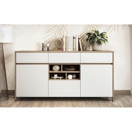 Home Affaire Sideboard &raquo;Stranda, moderner Schrank, Kommode im Scandi-Style, 165 cm breit&laquo; elegante Rahmenoptik, ausreichend Stauraum, vielseitig 