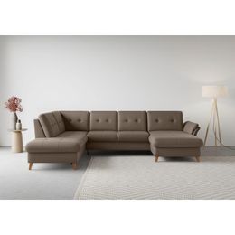 Sit & More sit&more Wohnlandschaft &raquo;G&ouml;teborg&laquo; inkl. Sitztiefenverstellung, wahlweise mit Bettfunktion & Bettkasten braun B/H/T: 327cm x 90cm x 226cm, Luxus-