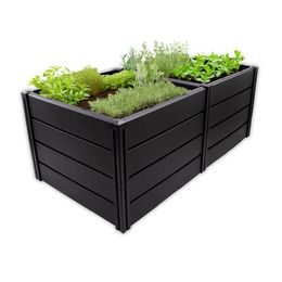 KHW Hochbeet &raquo;Demeter XL&laquo; MADE IN GERMANY BxTxH: 158x82x61 cm, 672 Liter grau Kunststoff B/H/T: 158cm x 61cm x 82cm