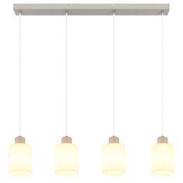Globo LIGHTING H&auml;ngeleuchte &raquo;TRENT&laquo; E27 1 Stk. Sandfarbene H&auml;ngeleuchte mit Glas opal, h&ouml;henverstellbar beige 4, H: 120cm, 1 Stk.