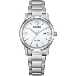 Citizen Damen Solaruhr Armbanduhr, Damenuhr, Edelstahlarmband, analog, Datum, Eco-Drive silber Einheitsgr&ouml;&szlig;e