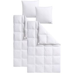 H&auml;ussling Daunenbettdecke + Kopfkissen &raquo;Swiss Royal&laquo; Bettdecken-Set mit Kopfkissen, 135x200 oder 155x220 cm, Sommer, Winter wei&szlig; F&uuml;llung Innenkammer: 100% 