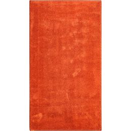 ANDIAMO Teppich &raquo;Arezzo&laquo; rechteckig 16 mm H&ouml;he Uni Farben, weicher Flor, waschbar, ideal im Wohnzimmer & Schlafzimmer orange Polyester B : 60cm 1 Stk., 16mm, 