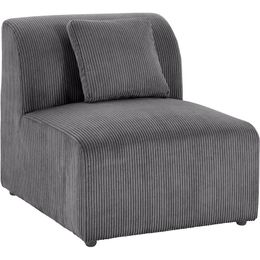 OTTO home Sessel &raquo;Alesund&laquo; als Einzelteil oder Modulteil f&uuml;r Sets grau Cord (100% Polyester);Filzoptik (100% Polyester) Cord, B/H/T: 80cm x 84cm x 