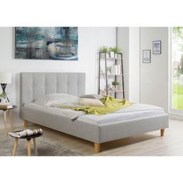 Maintal Polsterbett &raquo;Leesburg&laquo; Bettseiten zerlegt, ohne Bettkasten grau Liegefl&auml;che L&auml;nge B: 200cm x 140cm, Struktur (100% Polyester) Einlegerahmen/ohne 