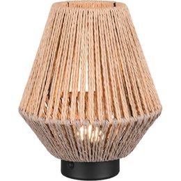 REALITY LEUCHTEN LED Tischleuchte &raquo;LIRA, Akku Tischlampe USB Ladeanschluss, 1,5W 140 Lumen 3000K warmwei&szlig;&laquo; LED-Board 1 Stk. Warmwei&szlig; Lampenschirm aus 