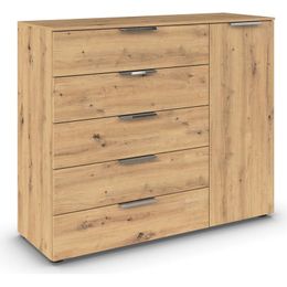 Rauch Schubkastenkommode &raquo;Kommode T&uuml;rkommode Sideboard Kombikommode FLIPP&laquo; Breite 120 cm mit 2 Einlegeb&ouml;den, 1-t&uuml;rig mit 5 Schubladen und Soft-Close-