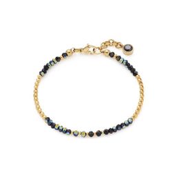 CIAO! BY LEONARDO Damen CIAO! BY LEONARDO Armband &raquo;Lola CIAO&laquo; mit Kristallglas schwarz 18,5cm, Edelstahl