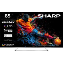 Sharp QLED Mini LED-Fernseher &raquo;4T-C65JPx&laquo; 164 cm/65 &prime;&prime; bunt Smooth Motion &ndash; Rahmeninterpolationstechnologie; Google Assistant; Google Cast
