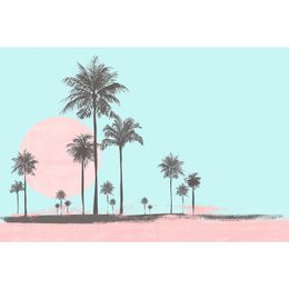Livingwalls living walls Fototapete &raquo;ARTist Miami Beach Sunrise&laquo; Vlies, Wand, Schr&auml;ge bunt Vlies B/L: 4m x 2,7m