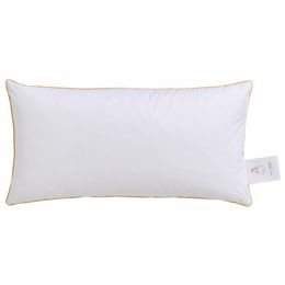 Frau Holle 3-Kammer-Kopfkissen &raquo;, Kissen made in Germany&laquo; F&uuml;llung: 90Gaensedaunen10Gaensefedern 1 Stk. tlg. Kopfkissen 40x80 cm, 80x80cm, weich wei&szlig; Bezug: 100% 