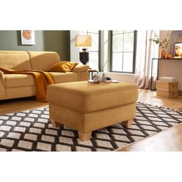 Home Affaire Polsterhocker &raquo;Dalia&laquo; mit Stauraum, Federkern-Polsterung passend zur "Dalia"-Serie gelb Luxus-Microfaser Florence (100% Polyester);Luxus-