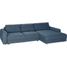 Trendmanufaktur Ecksofa &raquo;Bourbon II, hoher Sitzkomfort, extrabreite Recamiere f&uuml;r Relaxkomfort&laquo; wahlweise mit Bettfunktion und Bettkasten, zeitlos und