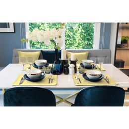 Adam Platzset &raquo;Graphic Ventus Light&laquo; GOTS organic,zertifiziert durch CERES 0242,Made in Germany gelb Obermaterial: 100% Baumwolle B/L: 40cm x 50cm, 2 Stk.,