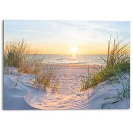 Reinders Deco-Panel &raquo;Sonnenuntergang in den D&uuml;nen&laquo; Wohnzimmer - Beige - MDF - Landschaften - 140x100 cm beige B/H/T: 140cm x 100cm x 2cm