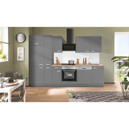 Optifit K&uuml;chenzeile &raquo;Parma&laquo; ohne E-Ger&auml;te, Breite 300 cm braun B/H/T: 300cm x 60cm