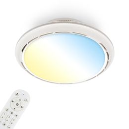 Briloner Leuchten LED Deckenleuchte &raquo;DISON&laquo; LED-Board 1 Stk. warmwei&szlig; - kaltwei&szlig; 44x17,5 cm, Schlafzimmer, Wohnzimmer, Esszimmer, Flur, K&uuml;che wei&szlig; 1, &Oslash; 44cm H: 17,5cm, 