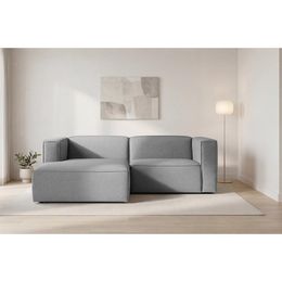 OTTO home Ecksofa &raquo;Dalby, L-Form,&laquo; extra tiefe Sitzfl&auml;che, mit Kedernaht, angenehmer Sitzkomfort grau 100% PES B/H/T: 228cm x 73cm x 154cm, Struktur, 