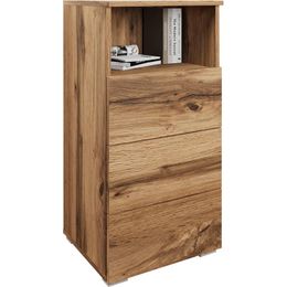 OTTO home Mehrzweckschrank &raquo;Paris&laquo; mit 3 Schubk&auml;sten (Breite 40 cm) braun eichefarben wotan, B/H/T: 40cm x 80cm x 35cm, Schubladen: 3 Stk.